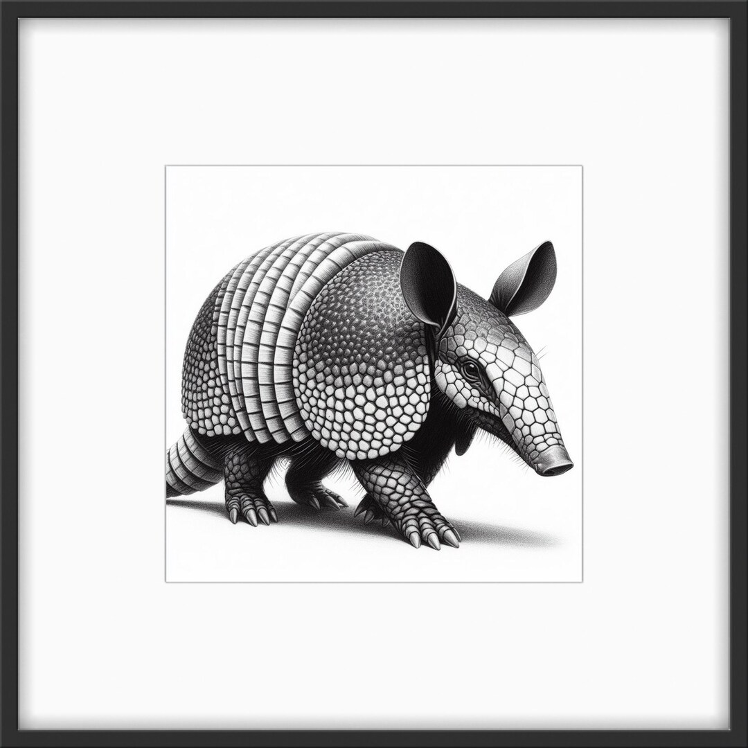 Armadillo Wall Art Armadillo Poster Armadillo Line Art Bathroom Wall Art Armadillo Print Black ...