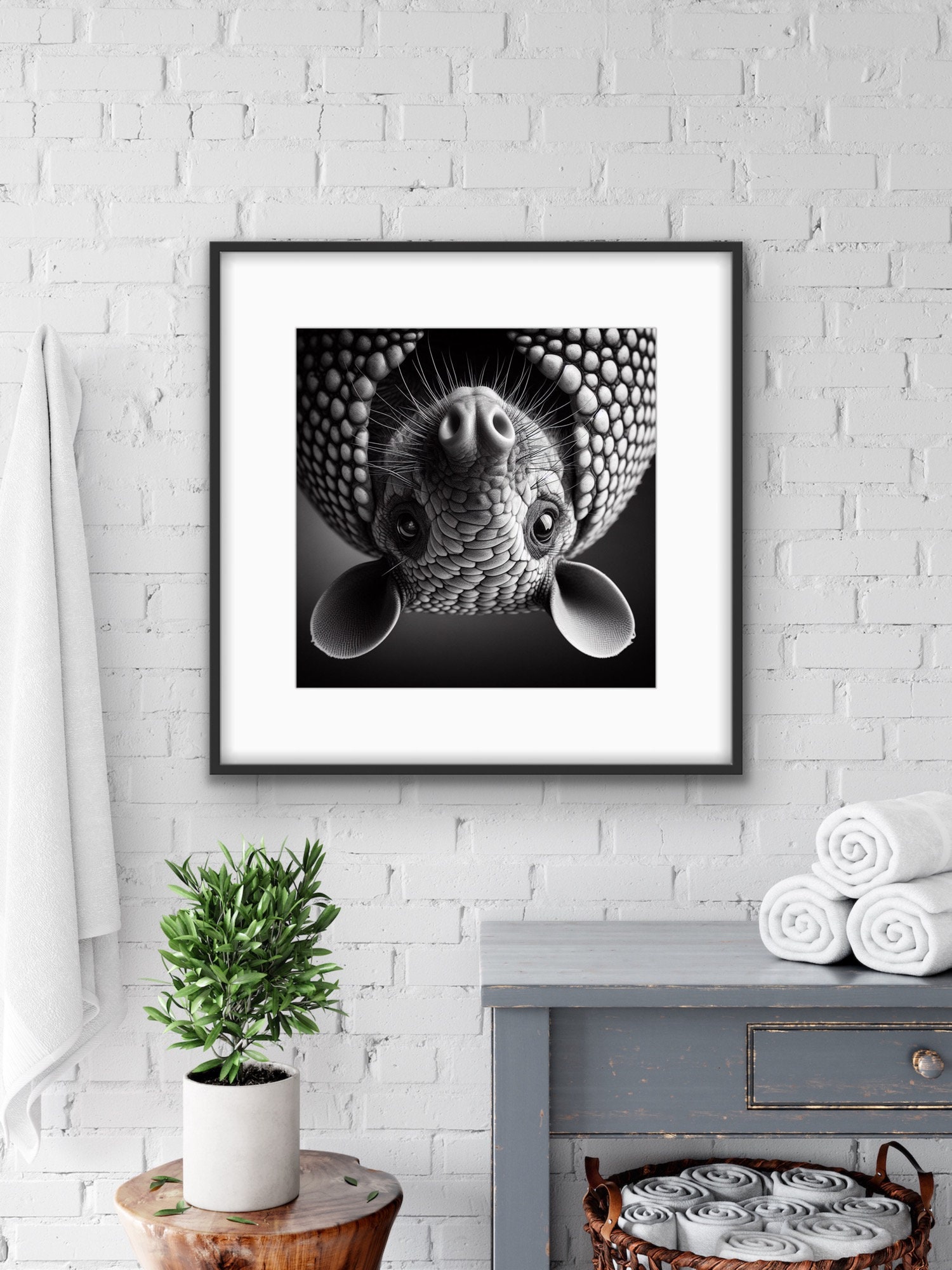 Armadillo Wall Art Armadillo Poster Armadillo Art Bathroom Wall Art ...