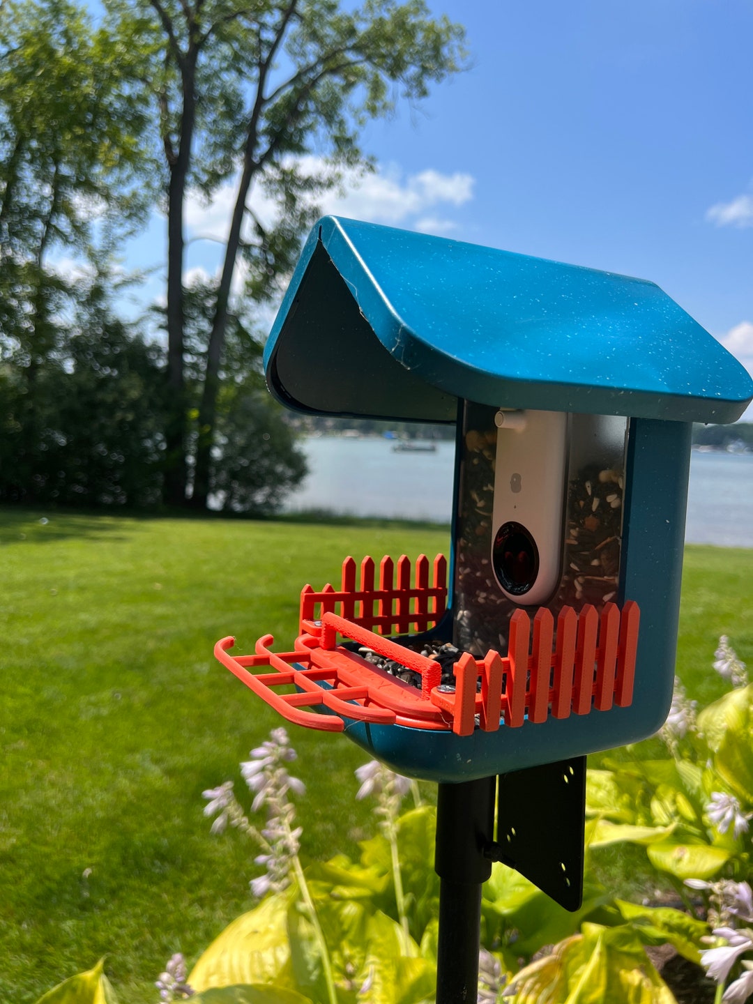 Picket Fence & Double Perch for Bird Buddy Feeder (dark Orange) - Etsy