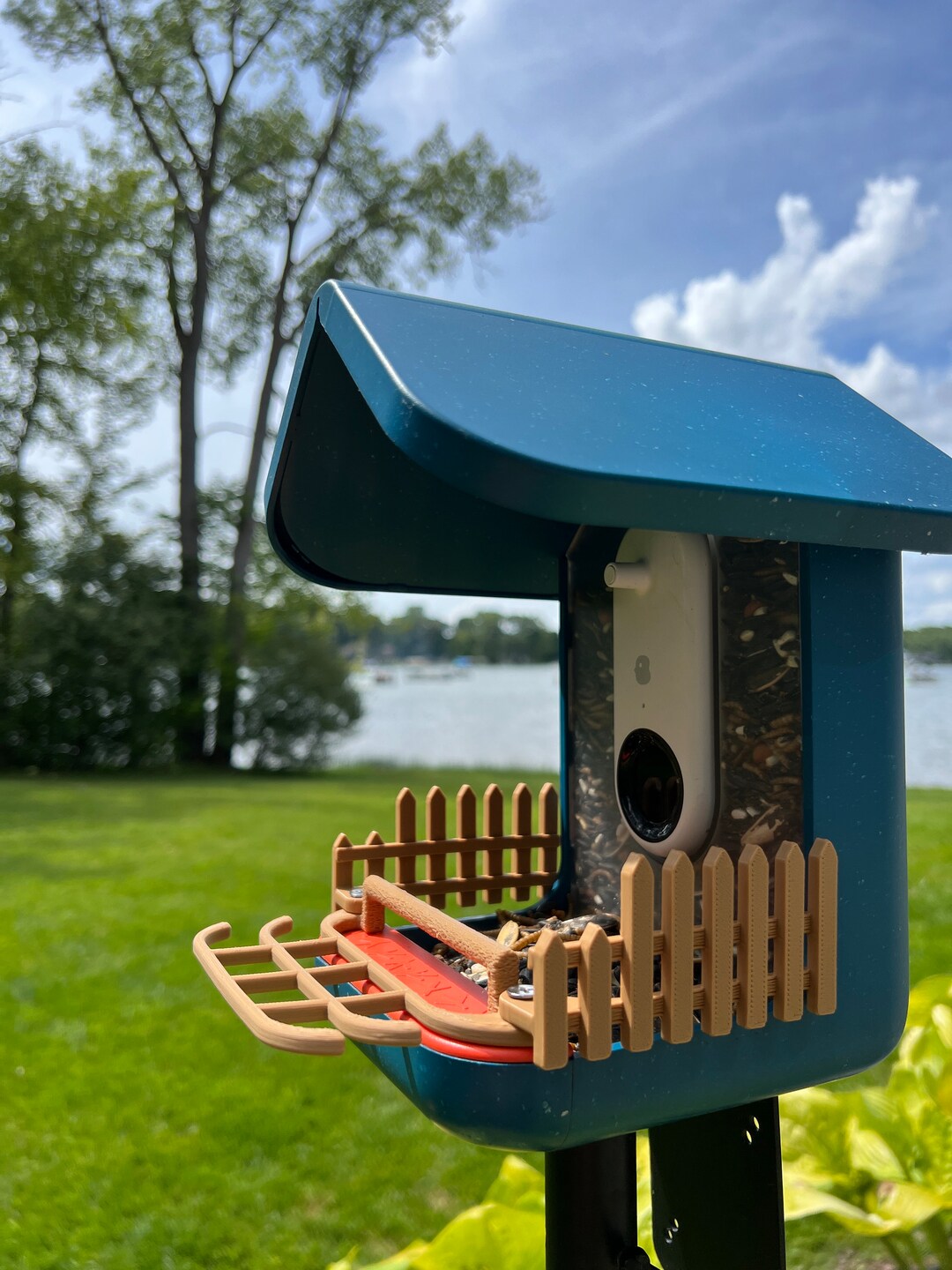 Picket Fence & Double Perch for Bird Buddy Feeder (tan) - Etsy