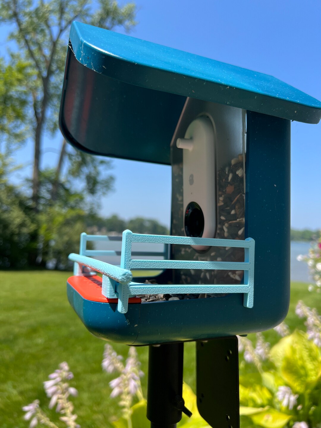 Country Fence & Perch Combination for Bird Buddy Feeder (light Blue) - Etsy