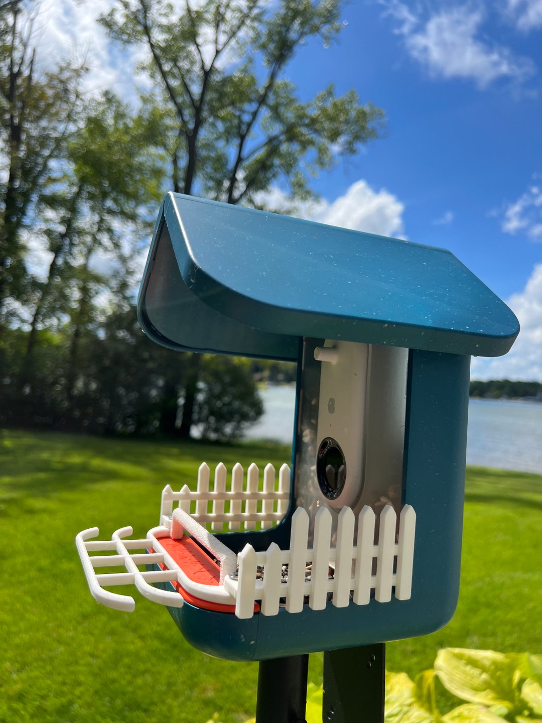 Picket Fence & Double Perch for Bird Buddy Feeder (white) - Etsy