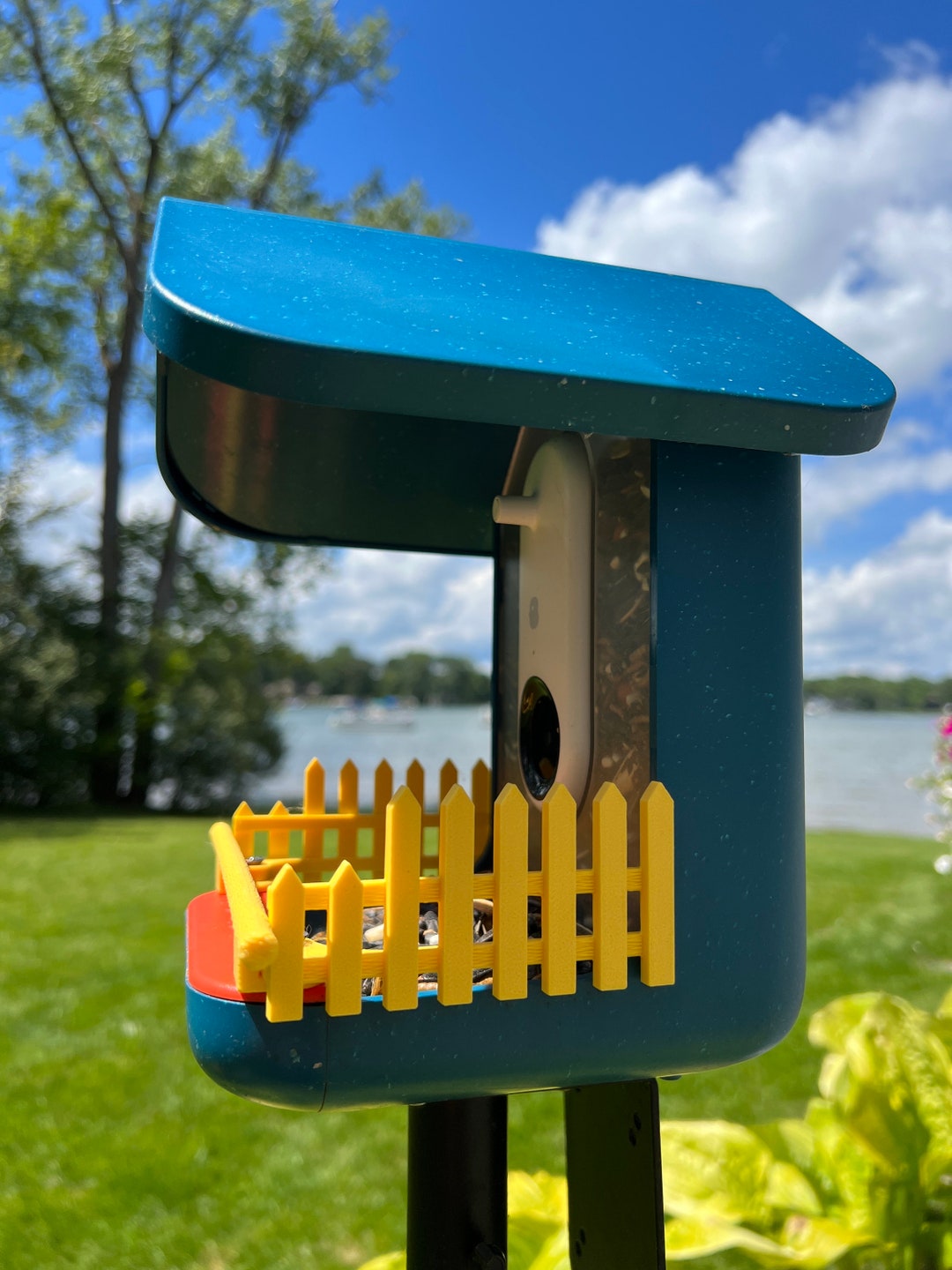 Bird Buddy Picket Fence & Perch Combination yellow - Etsy