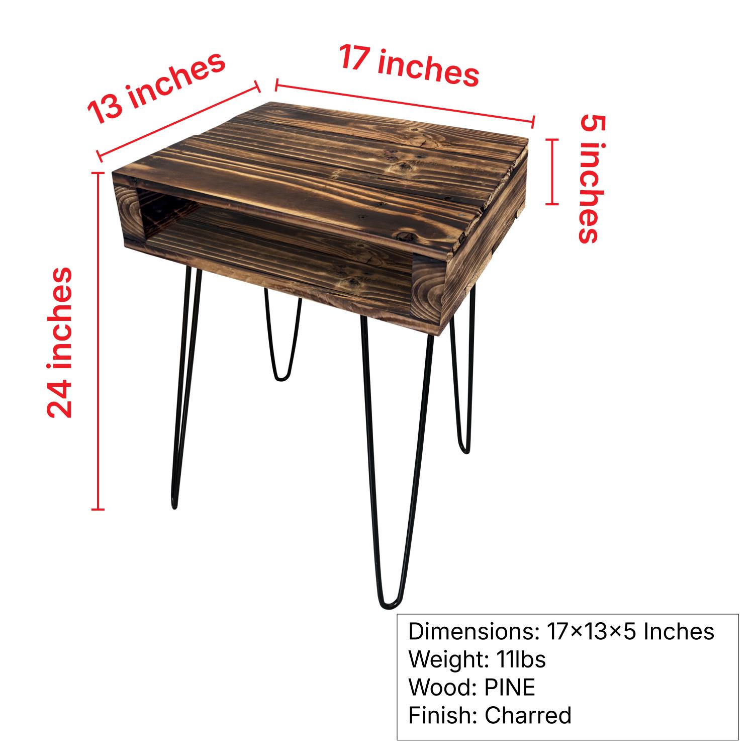 Pallet Night Stand - Reclaimed Pine Wood Side/end Table | Rustic ...