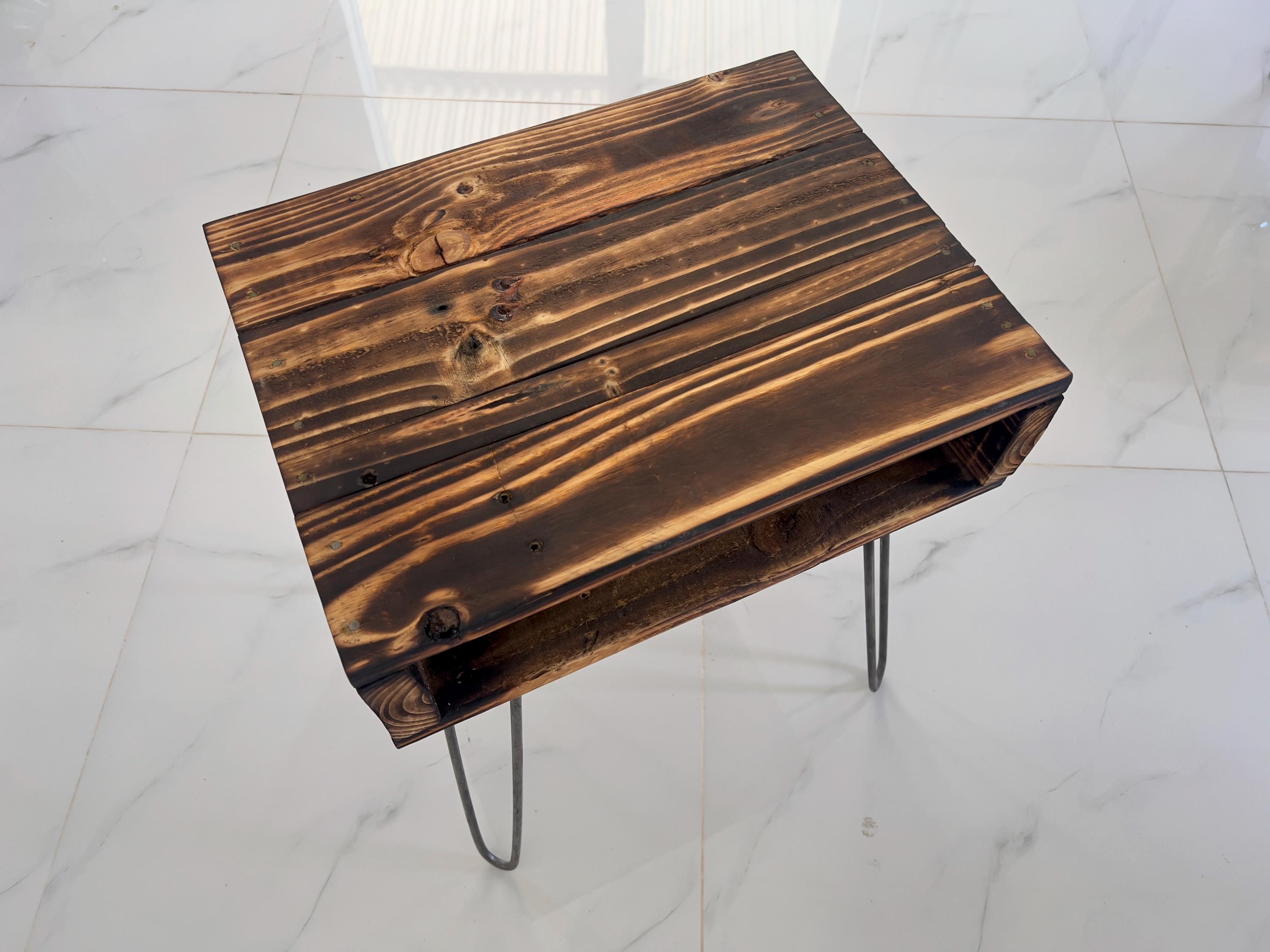 Pallet Night Stand - Reclaimed Pine Wood Side/end Table | Rustic ...