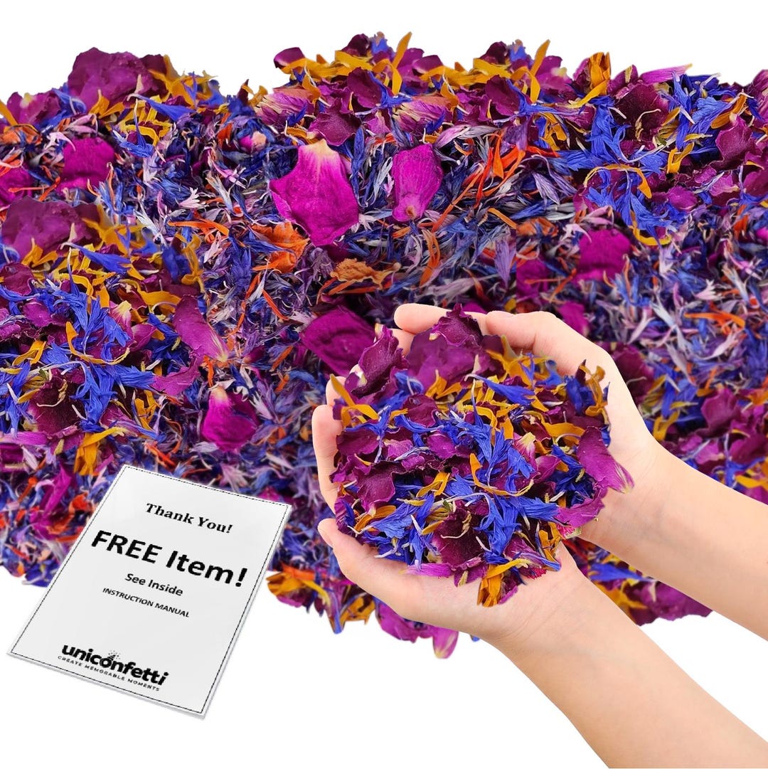 Dried Mixed Flowers - Biodegradable, Real Flower Petals for Weddings ...