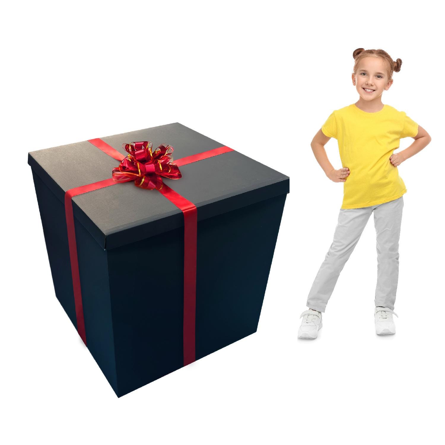 Extra Large Gift Box 28x28x28"—giant, Jumbo, Black Gift Box W/ Lid for ...