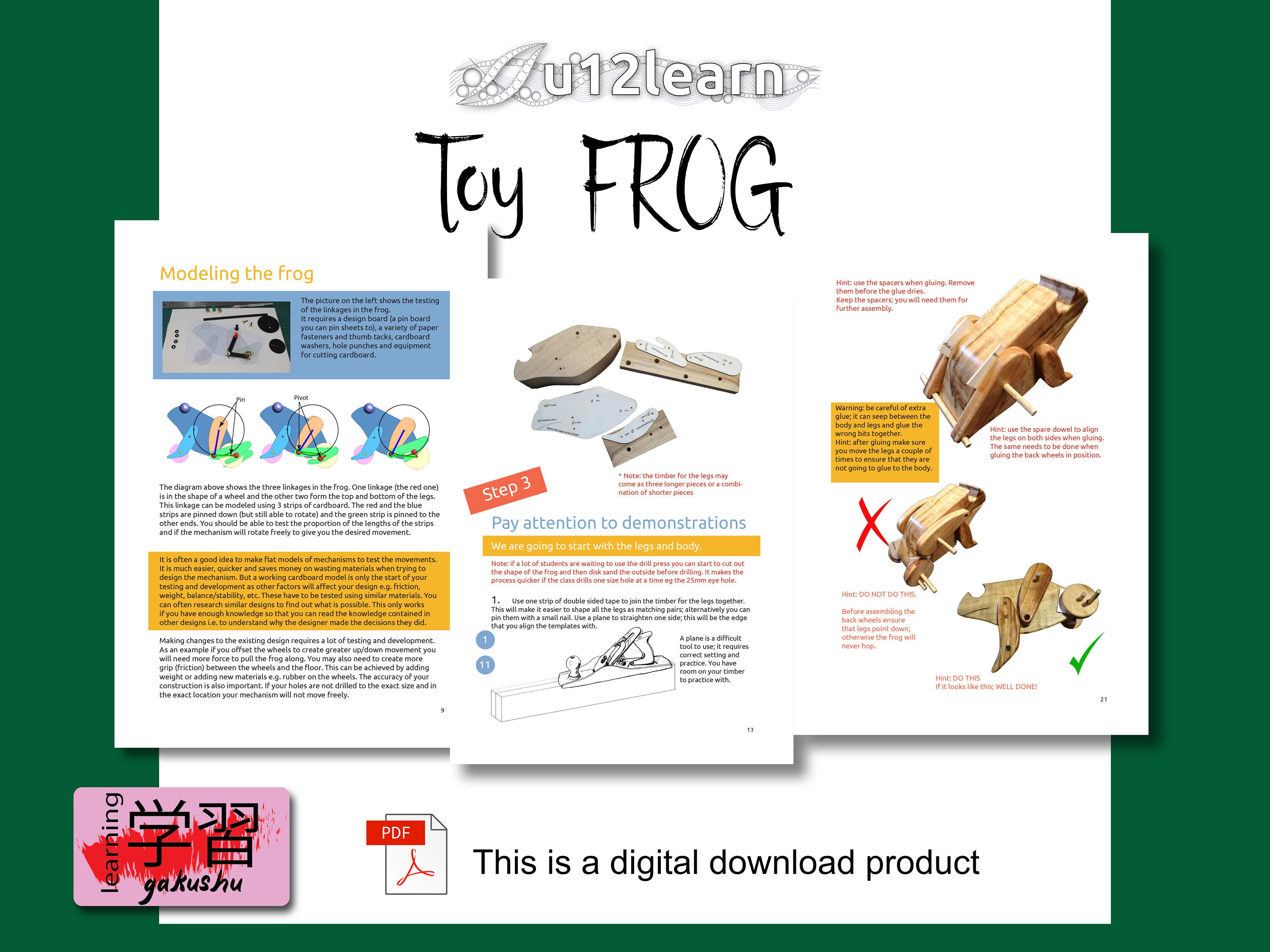 Wooden Mechanical Frog Plans - Etsy