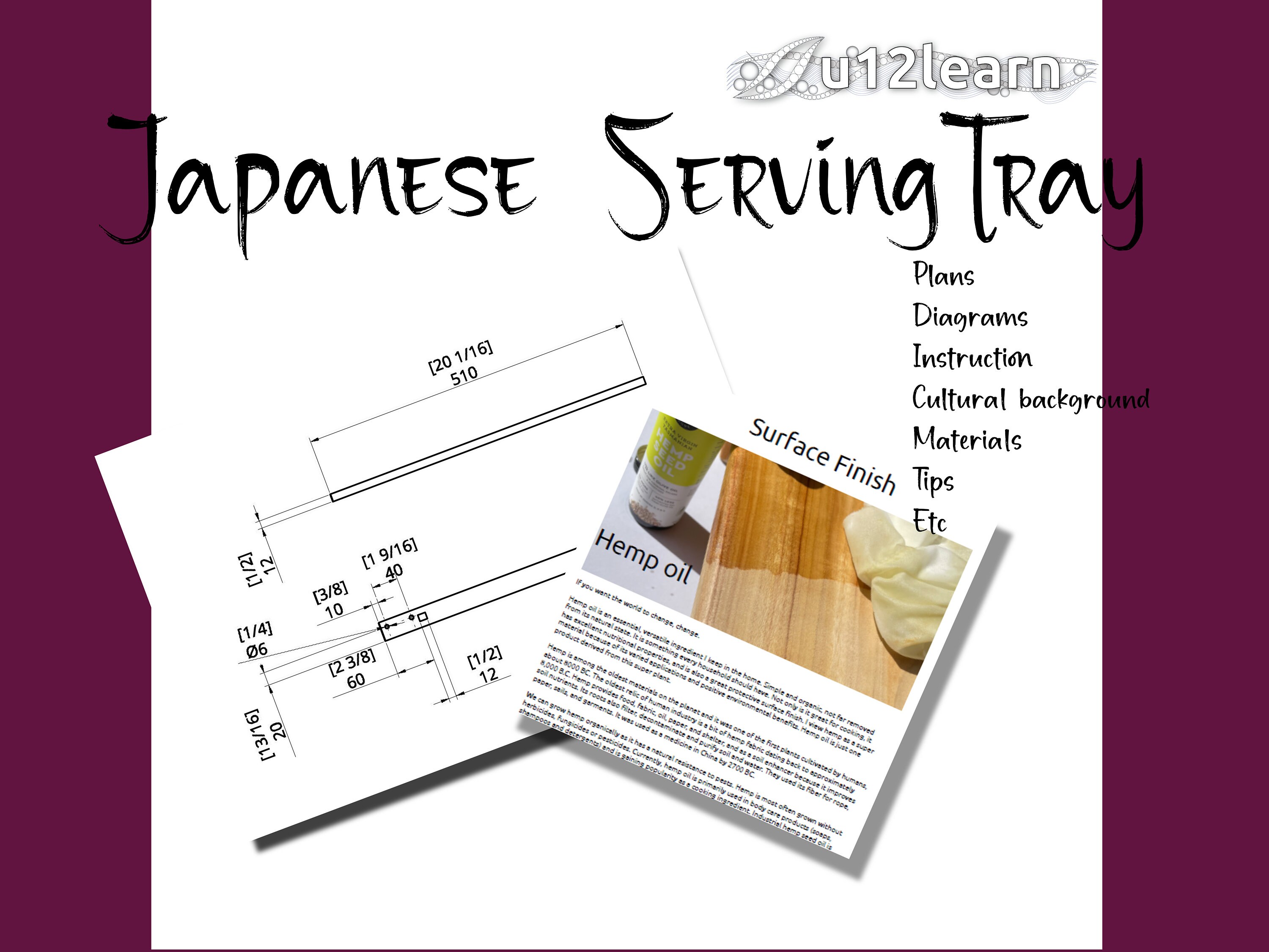 Japanese Wooden Serving Tray Plans - Etsy