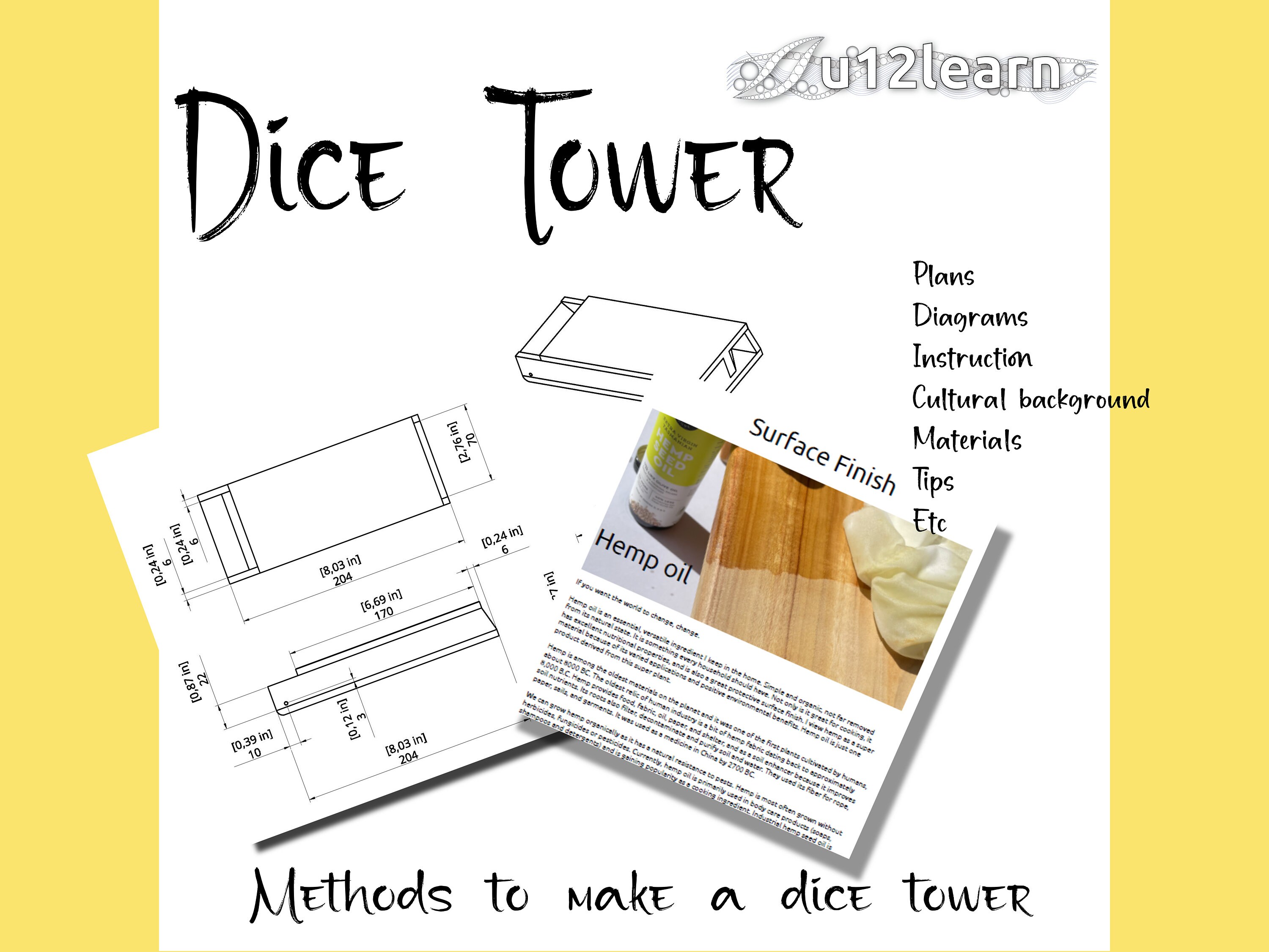 Wooden Dice Tower Plans - Etsy