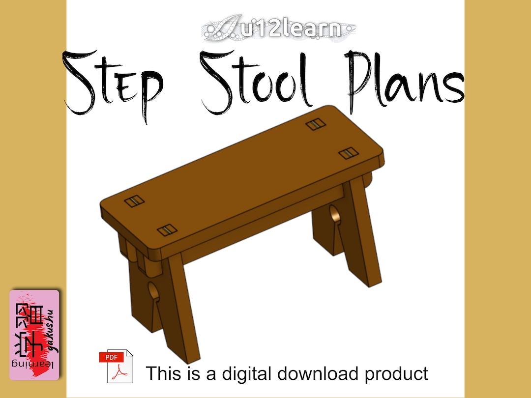 Wooden Step Stool PDF Plans - Etsy