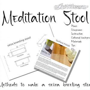 Meditation Seiza Stool Plans - Etsy