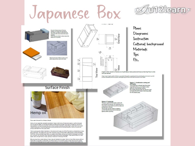 Japanese Box Plans - Etsy