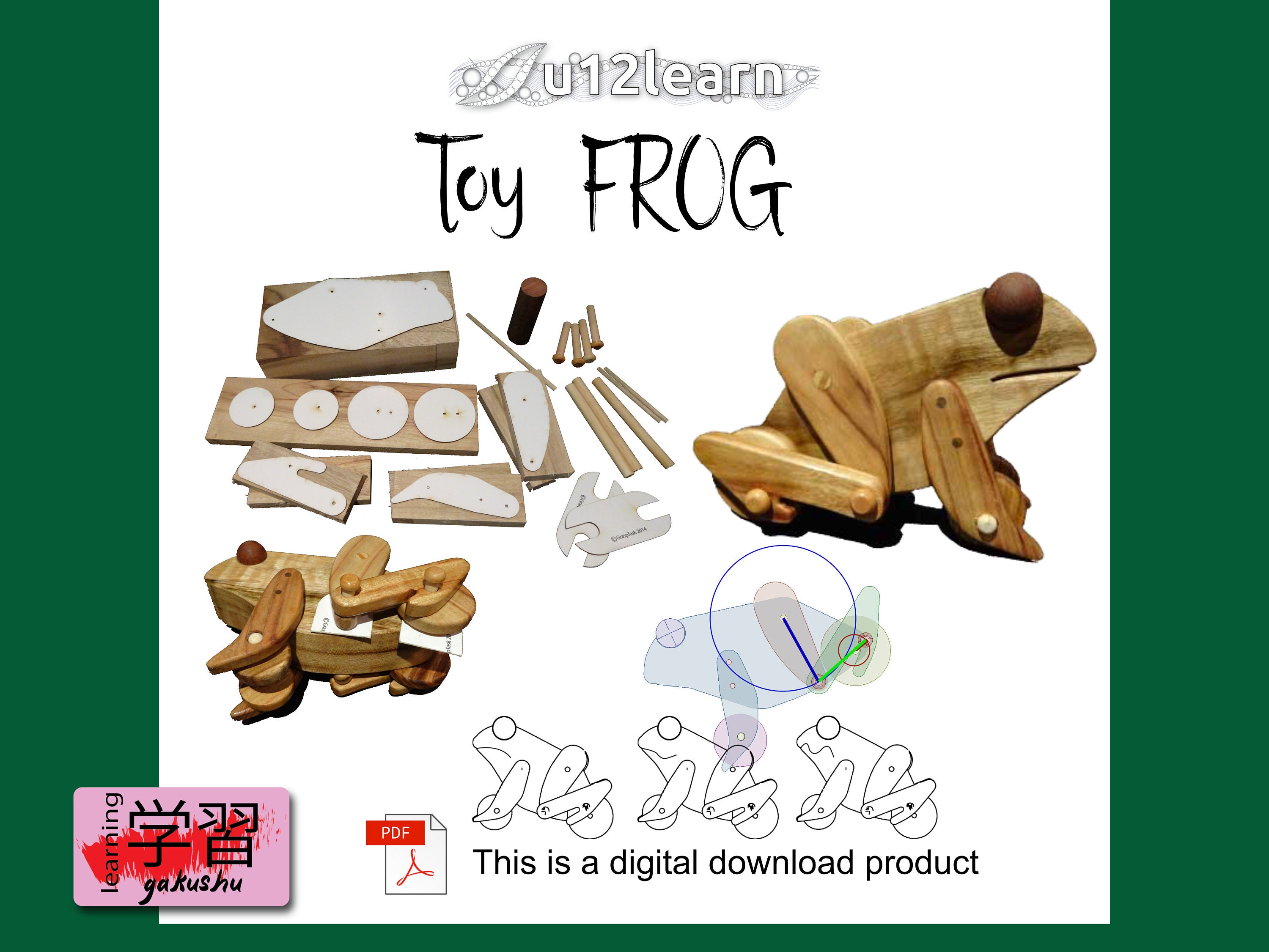 Wooden Mechanical Frog Plans - Etsy