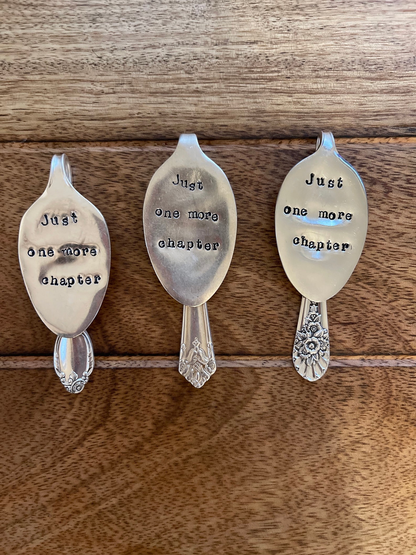 Hand Stamped Antique Spoon Bookmark custom Options Available - Etsy
