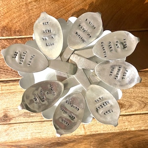 Hand Stamped Antique Spoon Bookmark *custom Options Available - Etsy