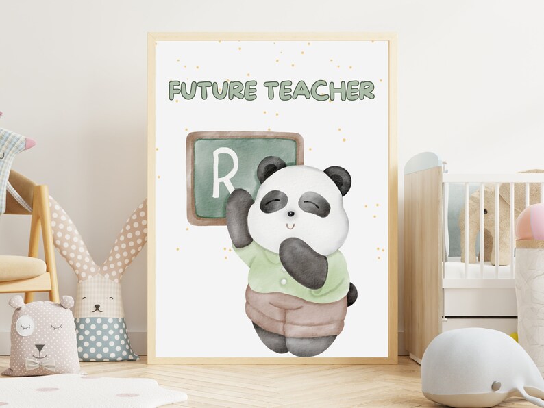 Future Teacher Poster, Little Panda Poster, Motivational Kids Poster ...