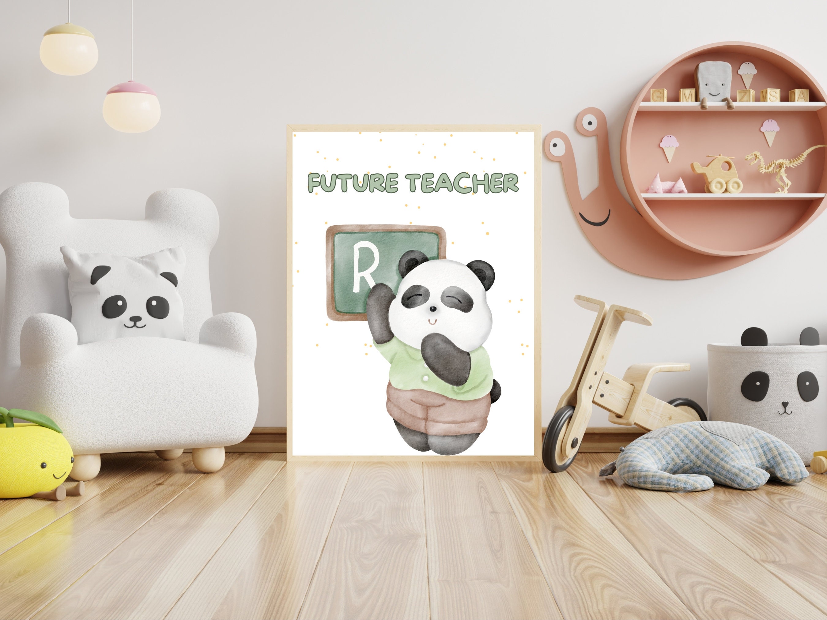 Future Teacher Poster, Little Panda Poster, Motivational Kids Poster ...