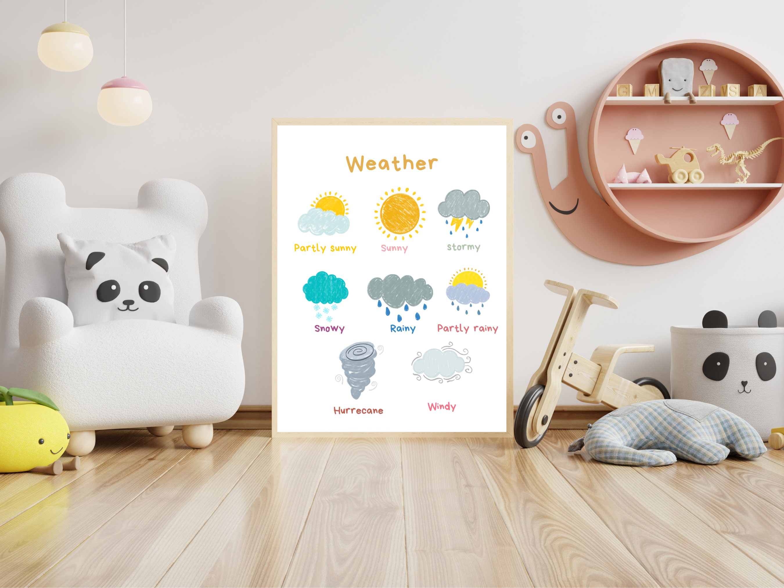 Weather Poster for Kids, Weather Poster, Weather Chart, Educational ...