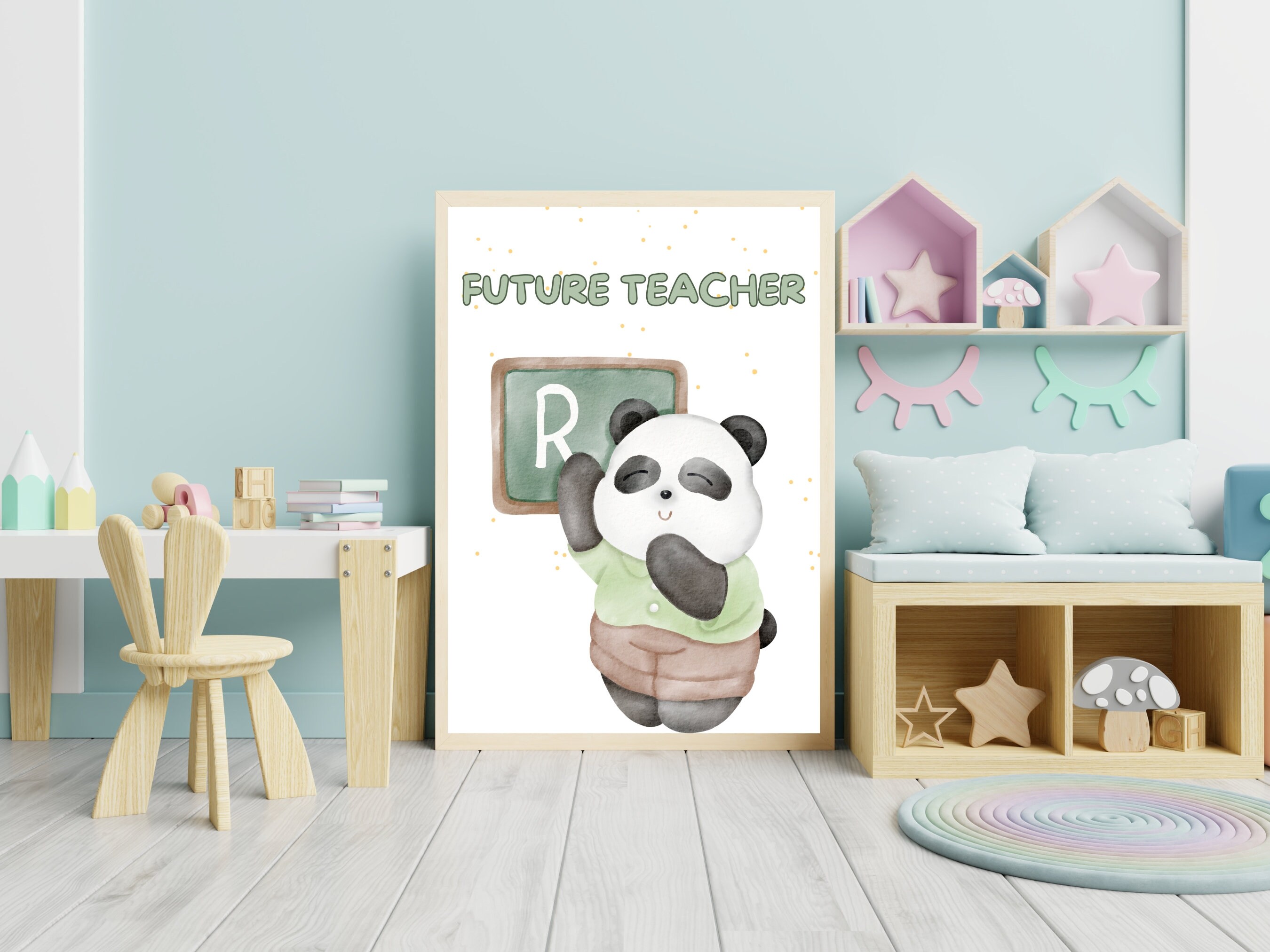 Future Teacher Poster, Little Panda Poster, Motivational Kids Poster ...