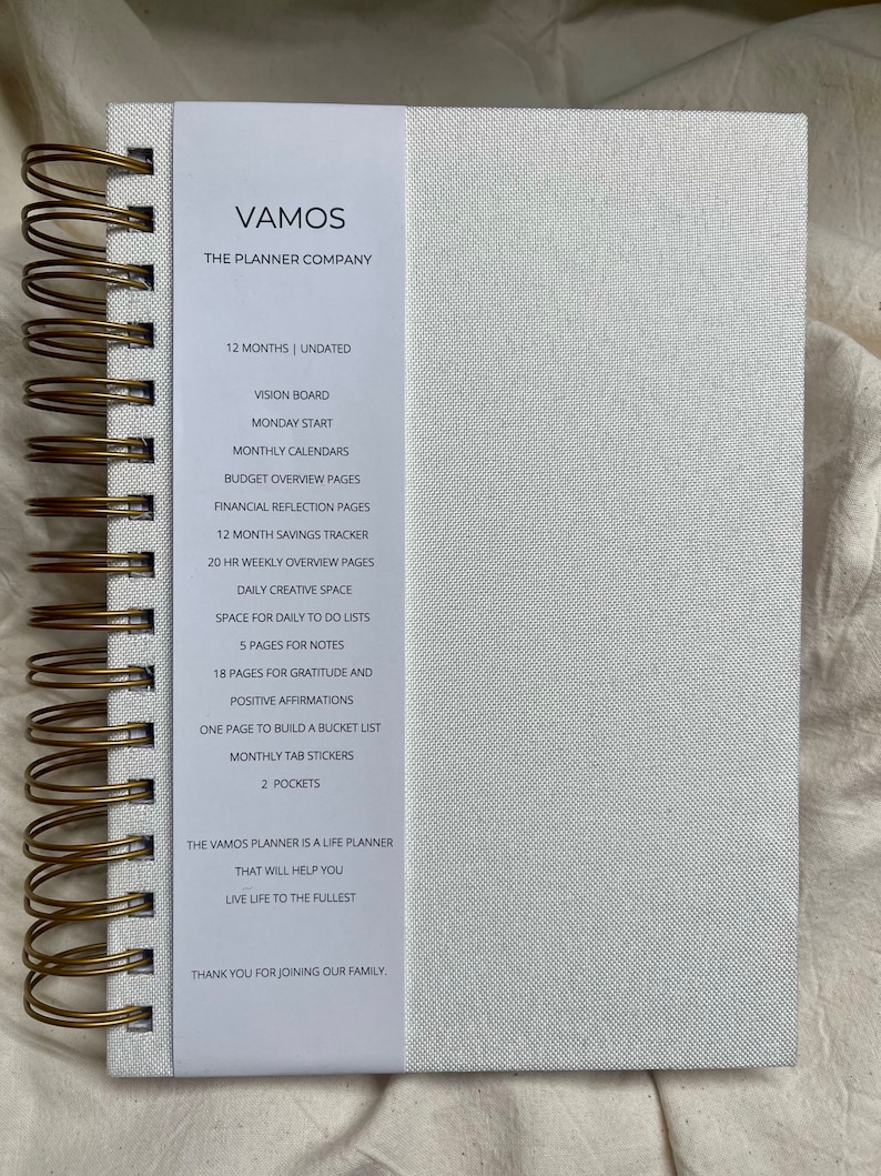 Pearl White Vamos Planner - Etsy