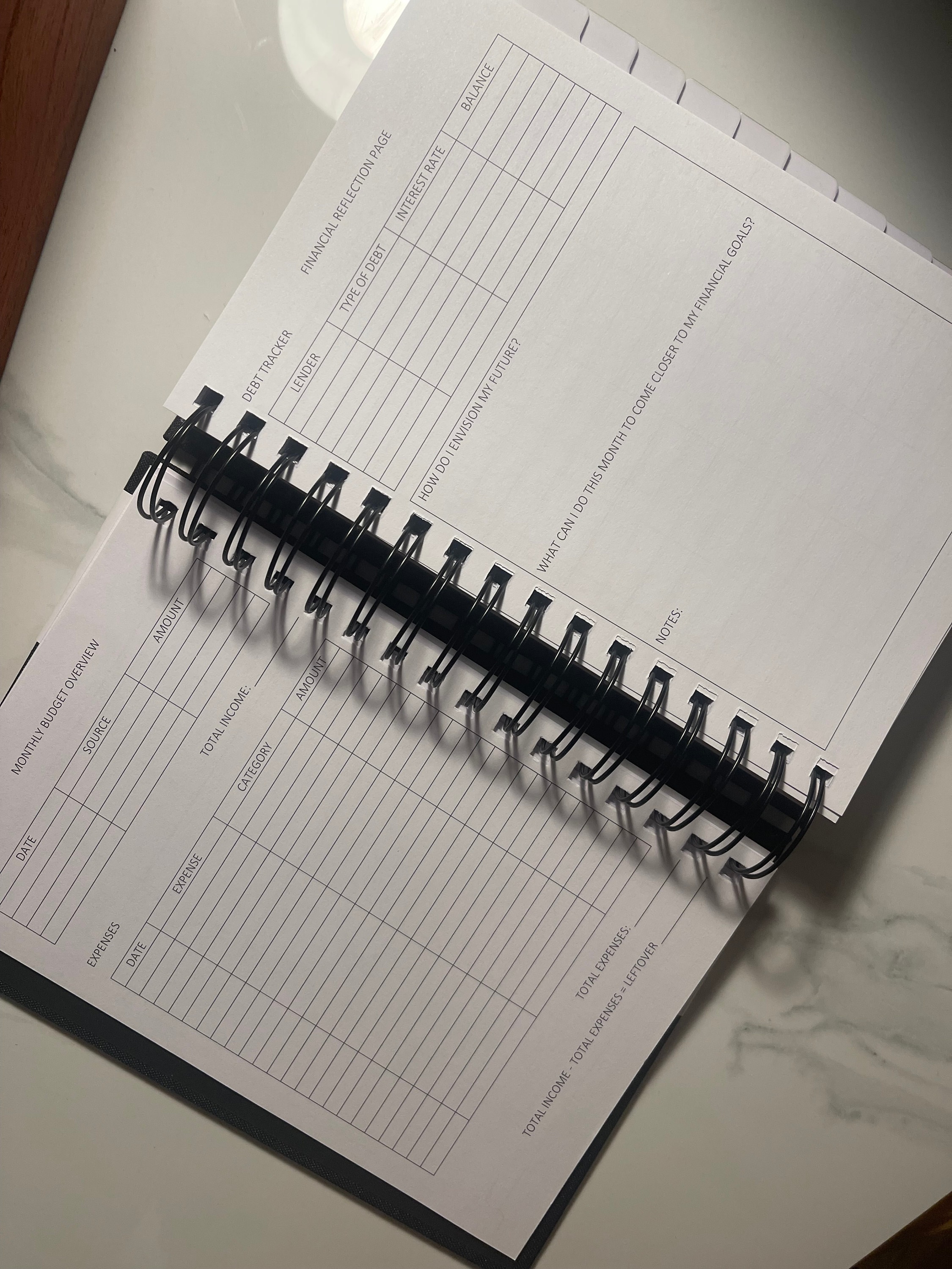 Classic Black Time Blocking Undated All in One Minimalist Student ...