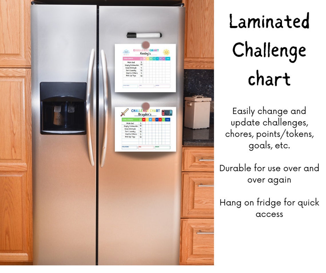 Screen Time Chart Challenge Chart Chore Chart Behavior Chart for Kids ...