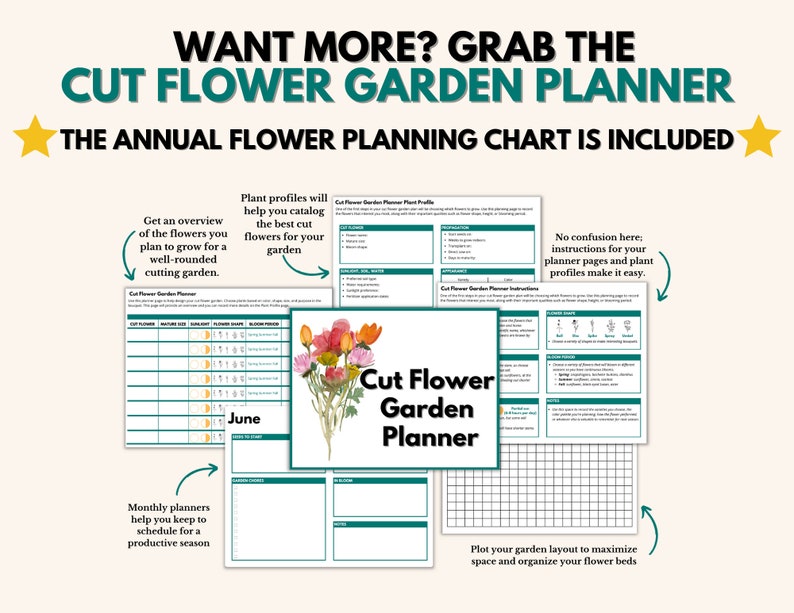 Annual Cut Flower Planner Chart | Seed Starting Schedule | Seed Journal ...