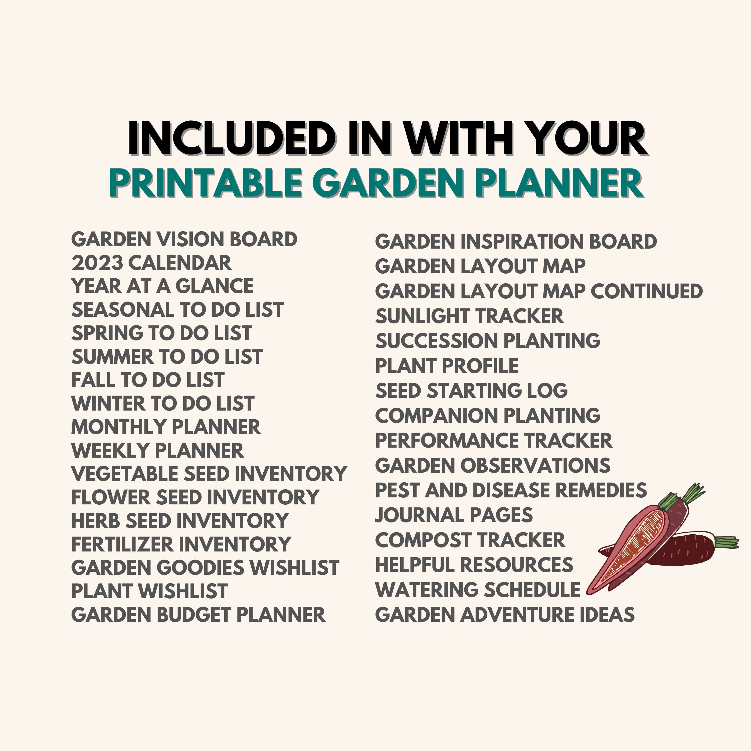 Garden Planner Printable Garden Tracker Garden Journal Gardening ...