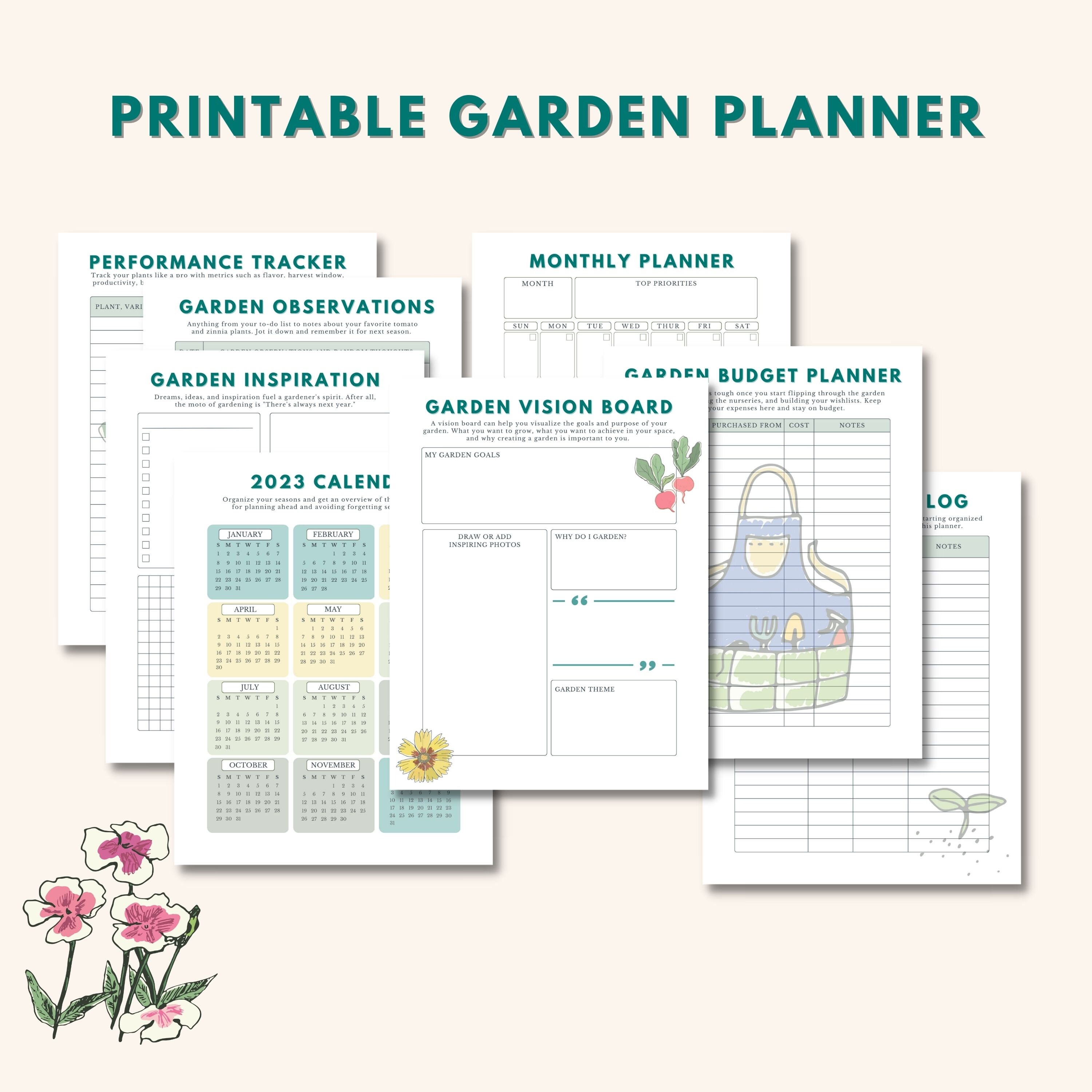 Garden Planner Printable Garden Tracker Garden Journal Gardening ...