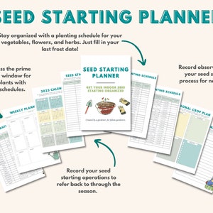 Seed Starting Planner Printable Calendar for Gardeners | Digital ...