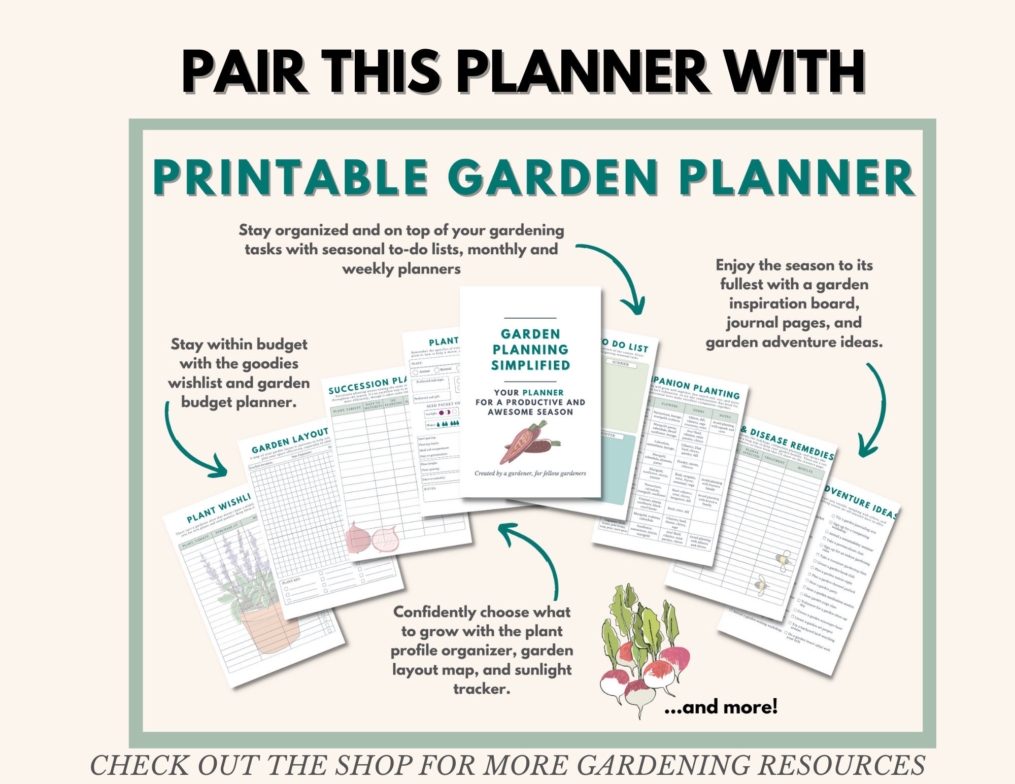 Seed Starting Planner Printable Calendar for Gardeners | Digital ...