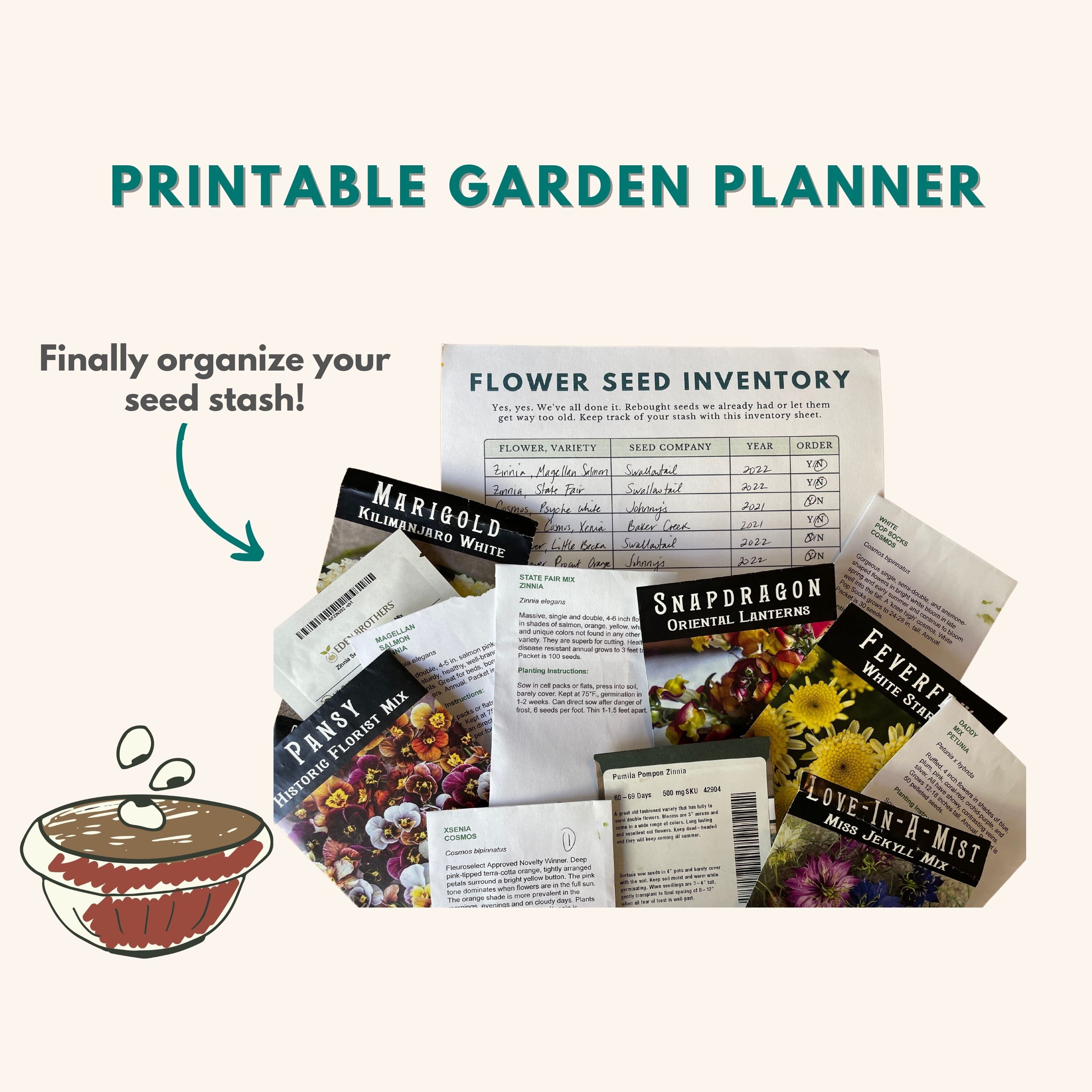 Garden Planner Printable Garden Tracker Garden Journal Gardening ...
