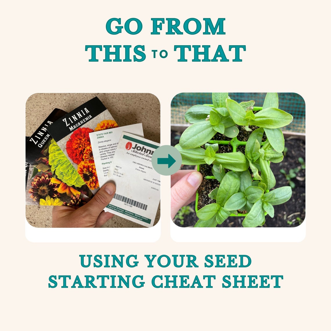Seed Starting Cheat Sheet Garden Planner Printable, Digital Download ...