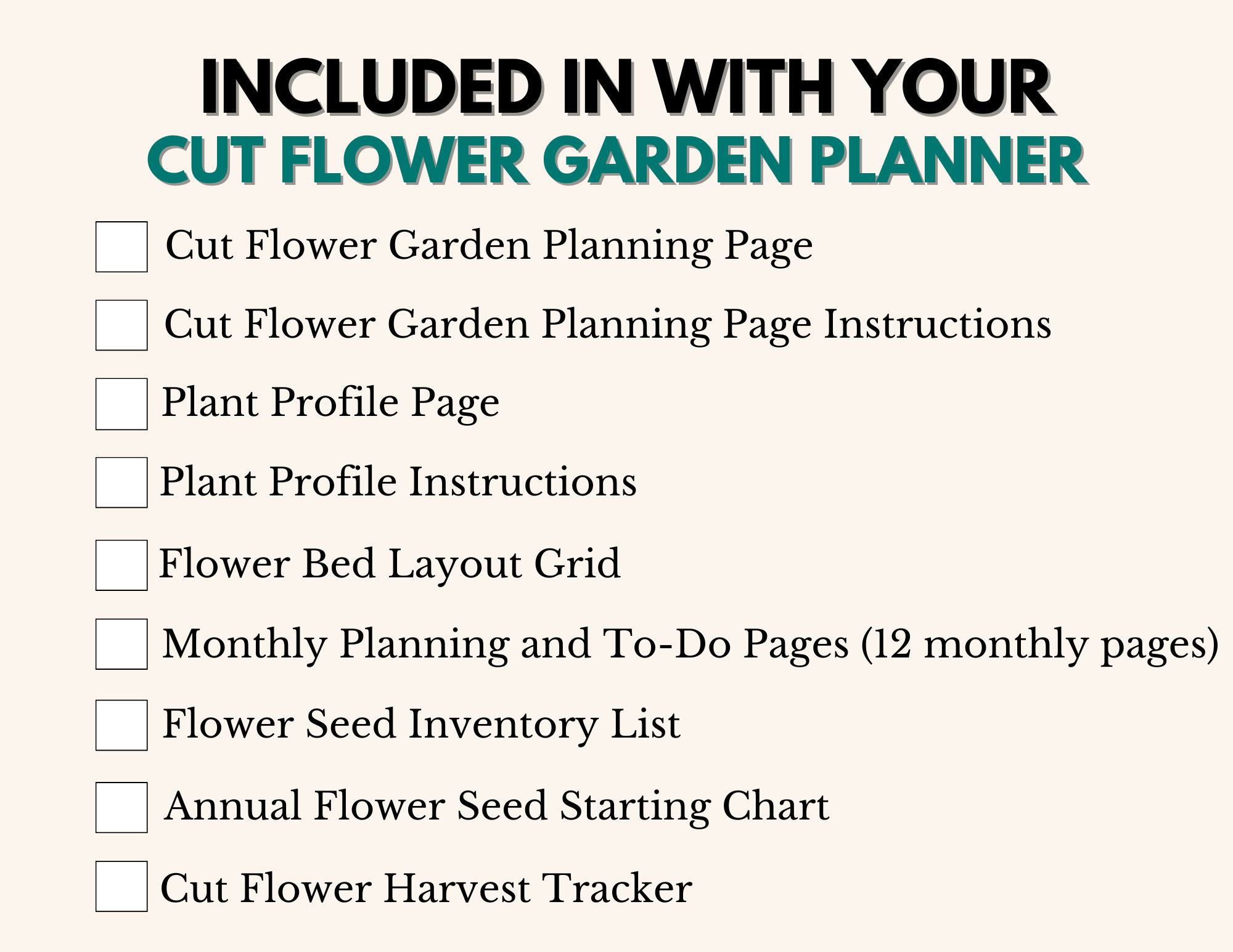 Cut Flower Garden Planner Bundle Garden Journal Garden Planner ...