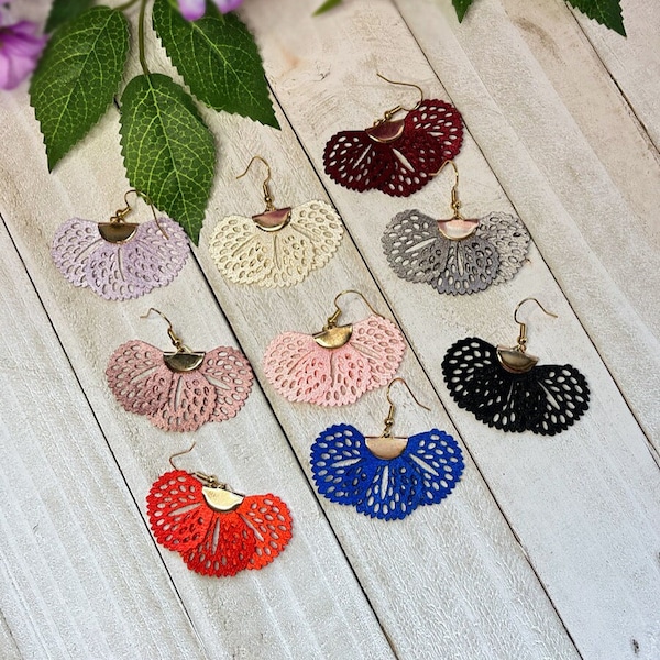 Fan Earrings - Etsy