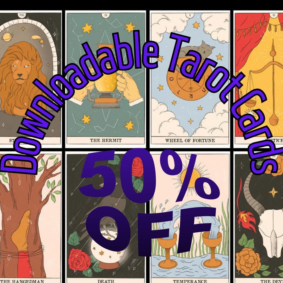 Downloadable Tarot Cards High-resolution Digital Printable Product ...