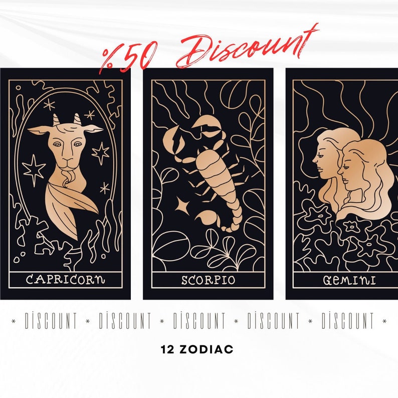 Zodiac Signs PNG Collection: 12 High-resolution Vector Images - Etsy