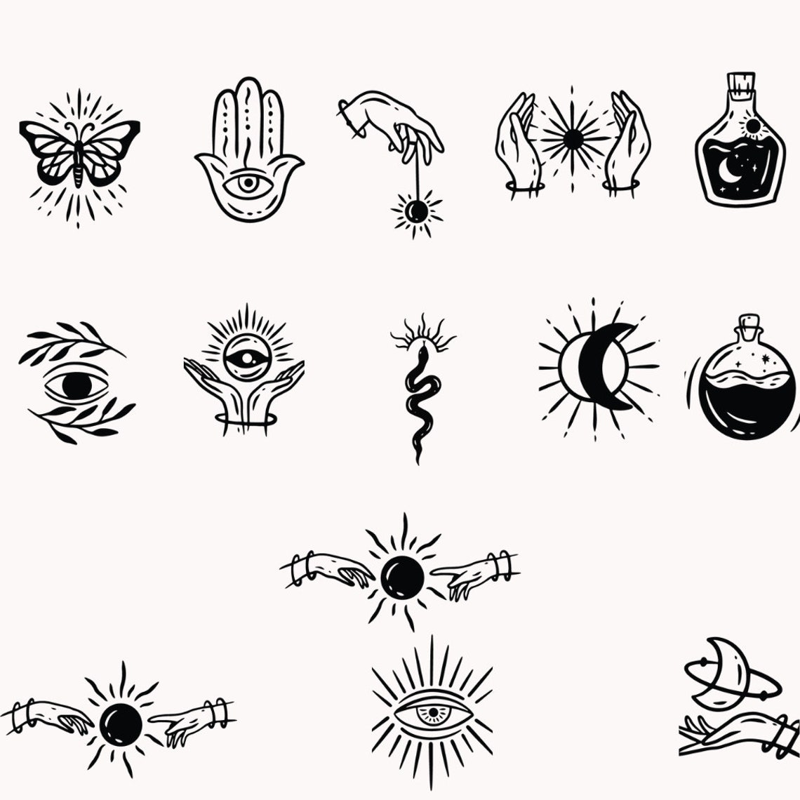 Esoteric Doodle PNG Collection 15 High-resolution Vector Images With ...