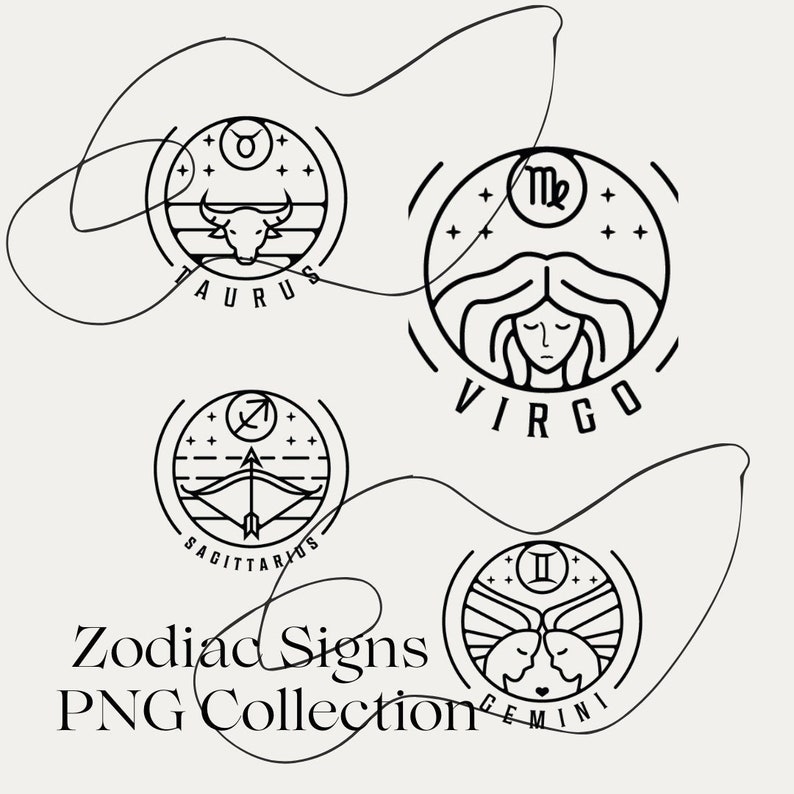 Zodiac Signs PNG Collection 12 High-resolution Vector Images With ...