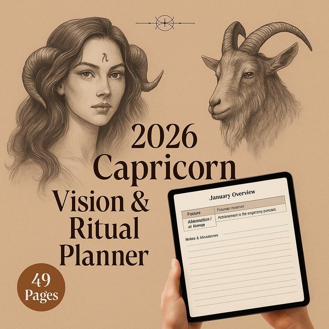 Capricorn 2026 Planner | Astrology Productivity Journal | Earth Sign ...