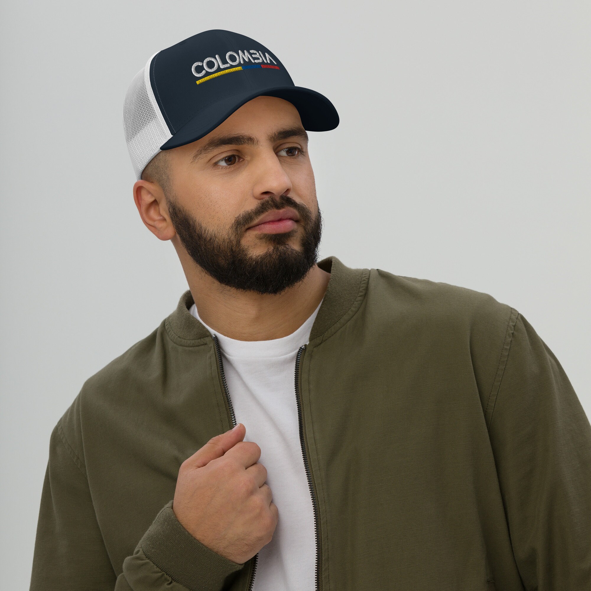Minimal Colombia Flag Trucker Hat Mesh Colombia Trucker Cap - Etsy