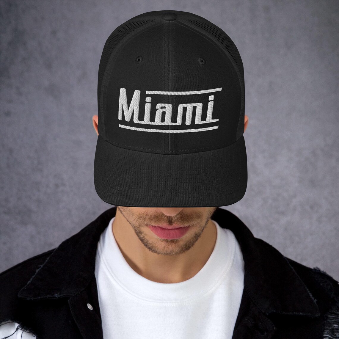 Retro Miami Trucker Cap Vintage Miami FL Trucker Hat - Etsy