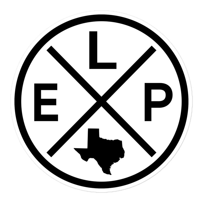 Round El Paso Bumper Sticker ELP El Paso Window Decal - Etsy