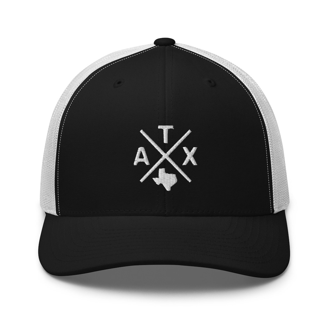 Retro Austin Trucker Hat Mesh ATX Cross Trucker Cap - Etsy