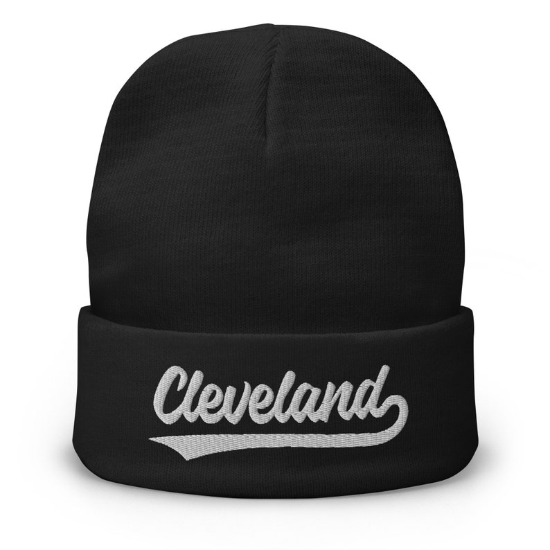 Retro Cleveland Sports Script Classic Winter Beanie Hat Cap - Etsy