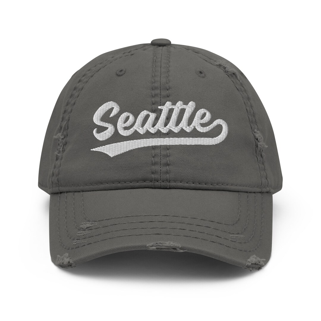 Vintage Seattle Script Distressed Seattle Baseball Hat Dad Cap - Etsy