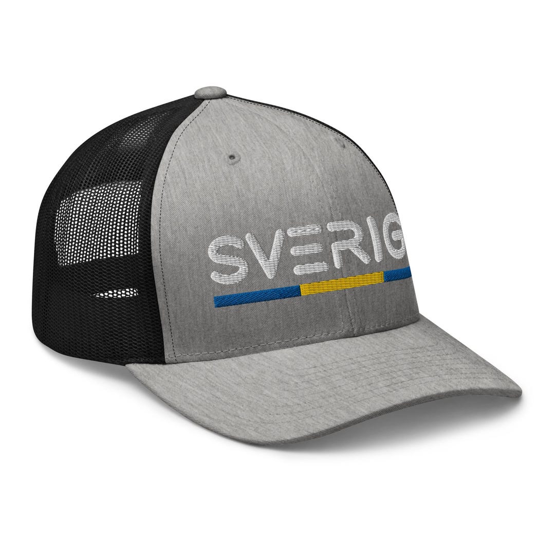 Minimal Sweden Flag Trucker Hat Mesh Sverige Trucker Cap - Etsy