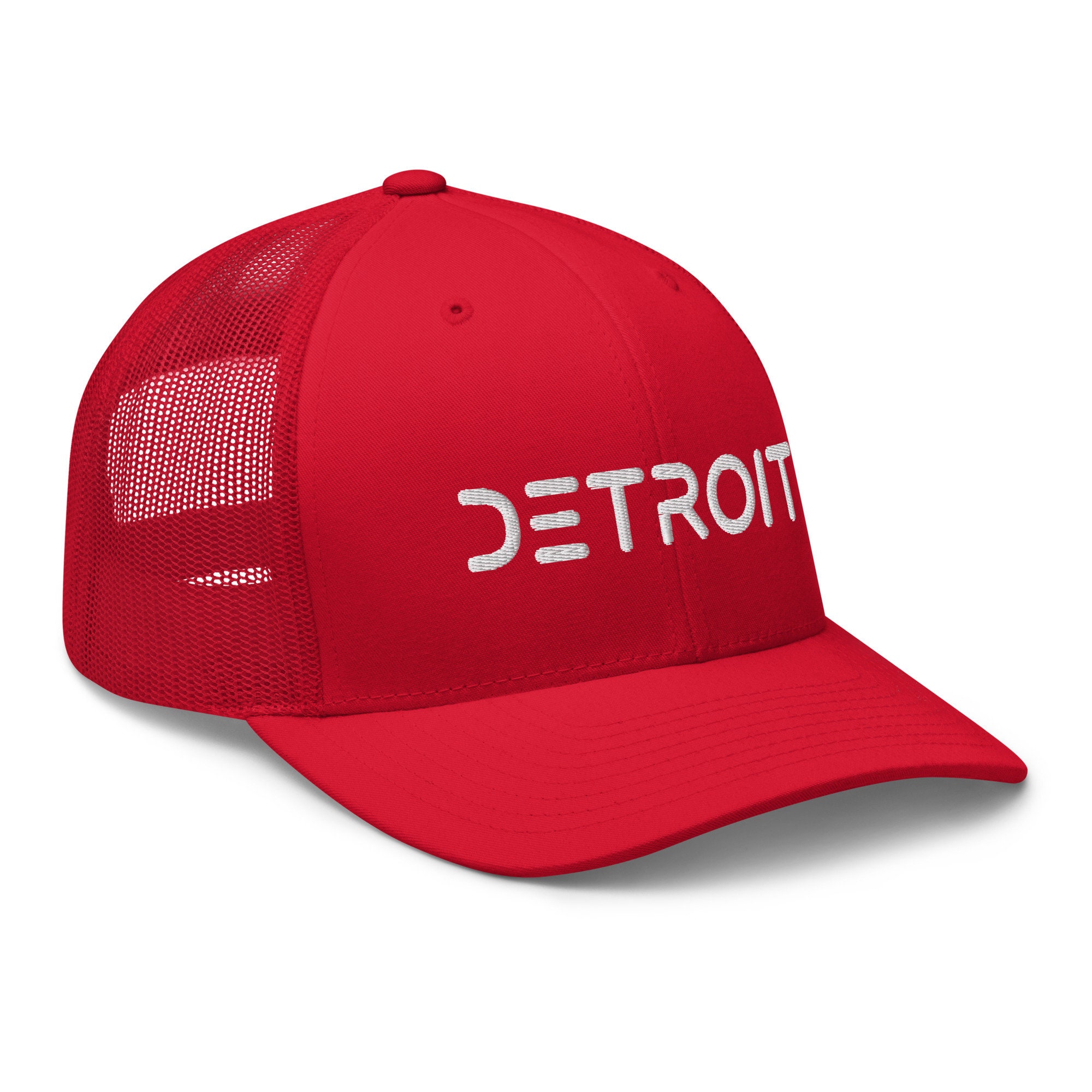 Minimal Detroit Trucker Hat Mesh Retro Detroit Trucker Cap - Etsy