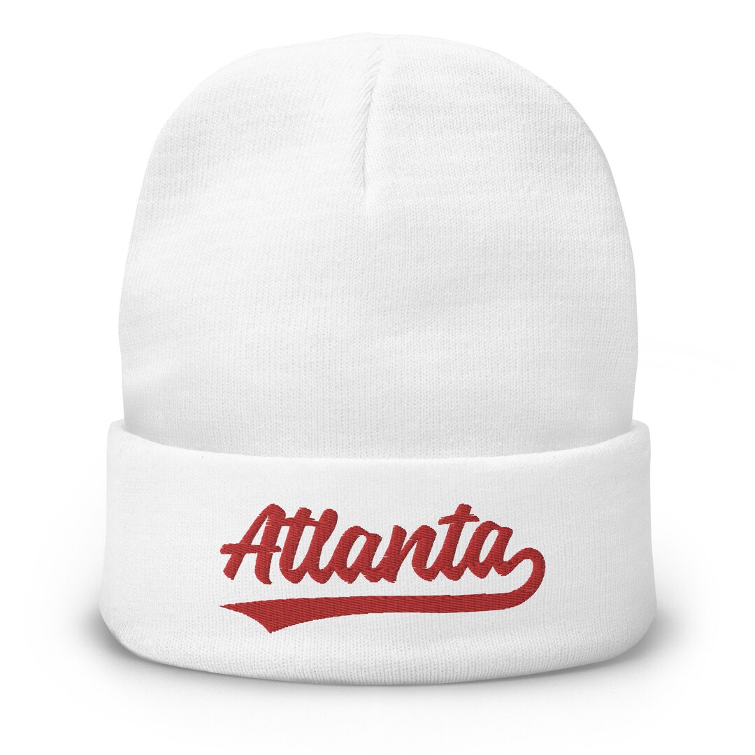 Retro Atlanta Sports Script Classic Winter Beanie Hat Cap - Etsy